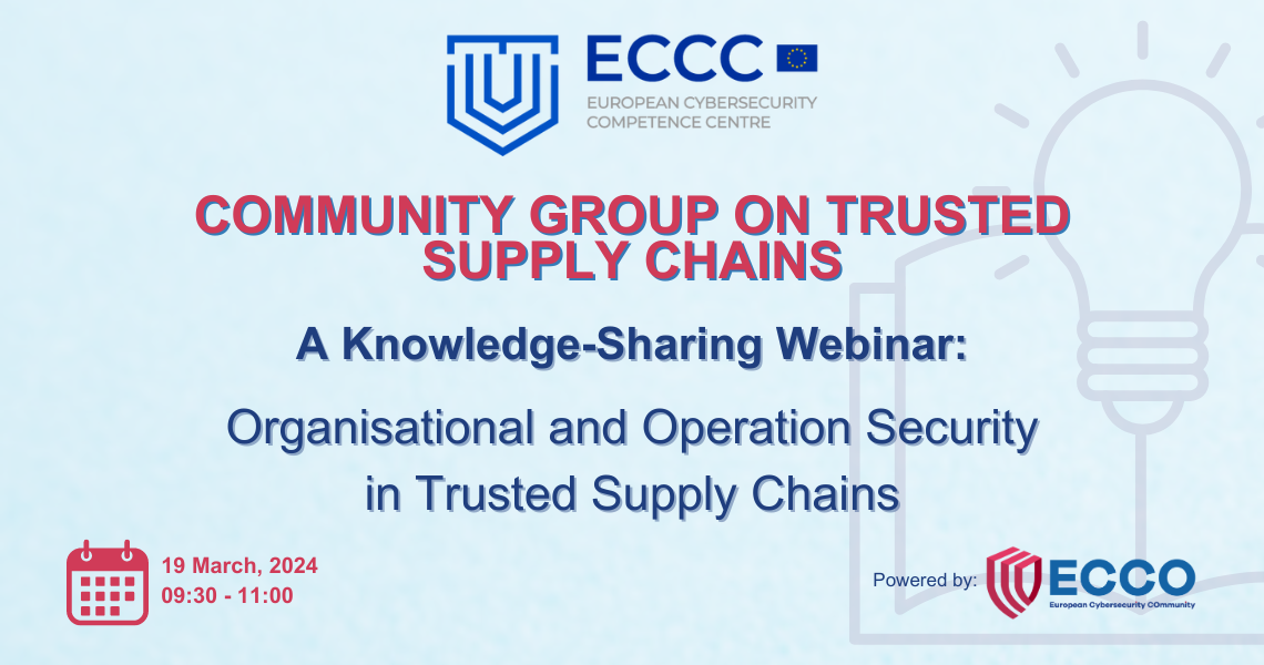 Community Group on Trusted Supply Chains Knowledge-Sharing Webinar ...